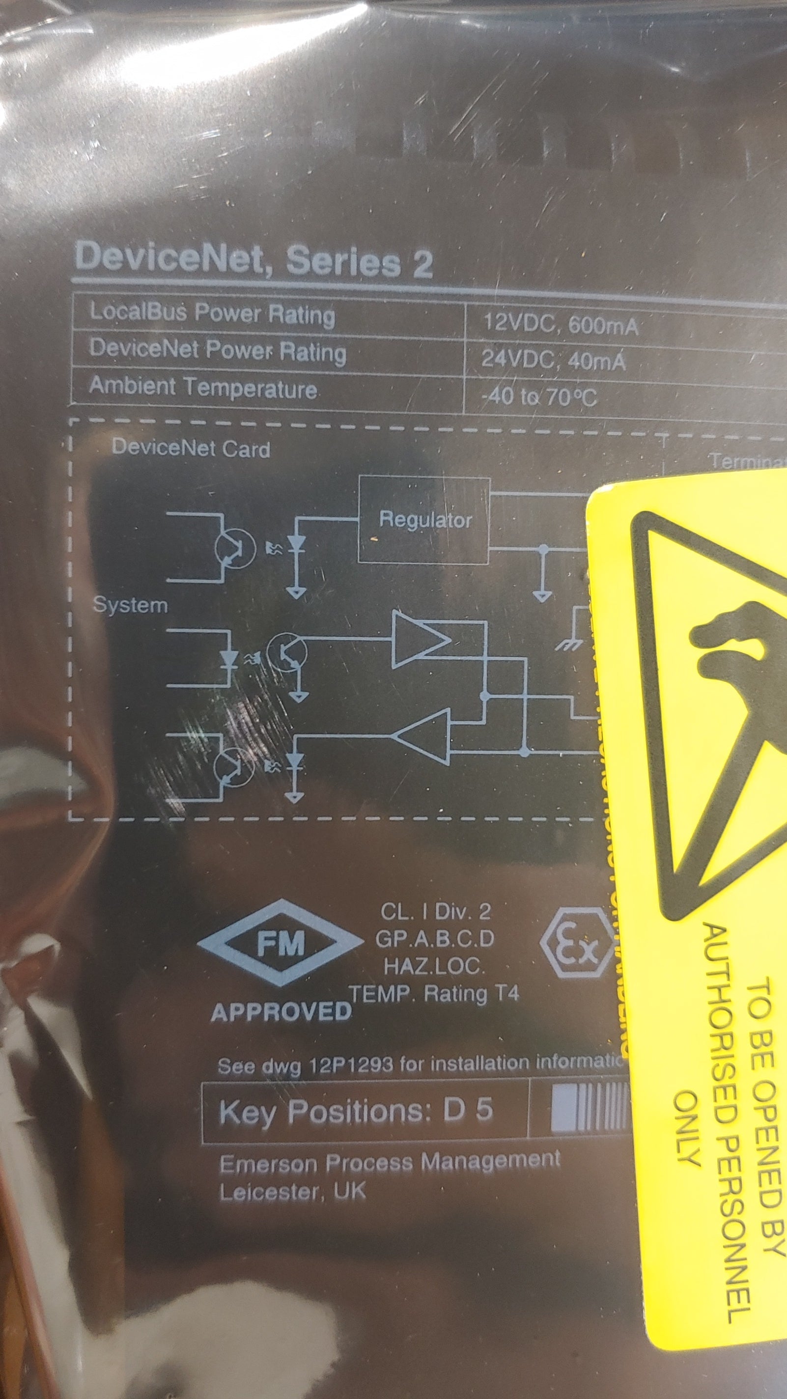 EMERSON DELTA V DEVICENET I/O INTERFACE W VE4016 KJ3244X1-BA1 – ETI Sales