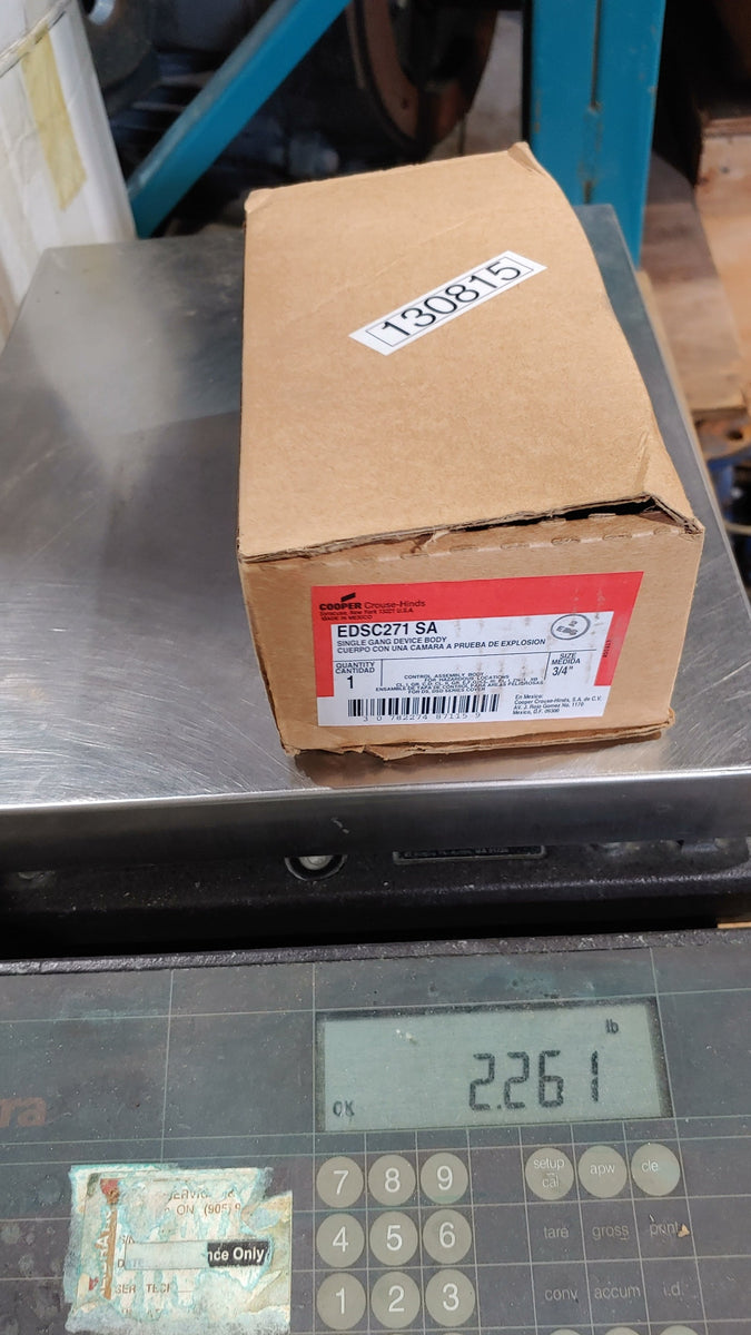 COOPER CROUSE HINDS EDSC271 SINGLE GANG DEVICE BODY FOR HAZARDOUS LOCA ...