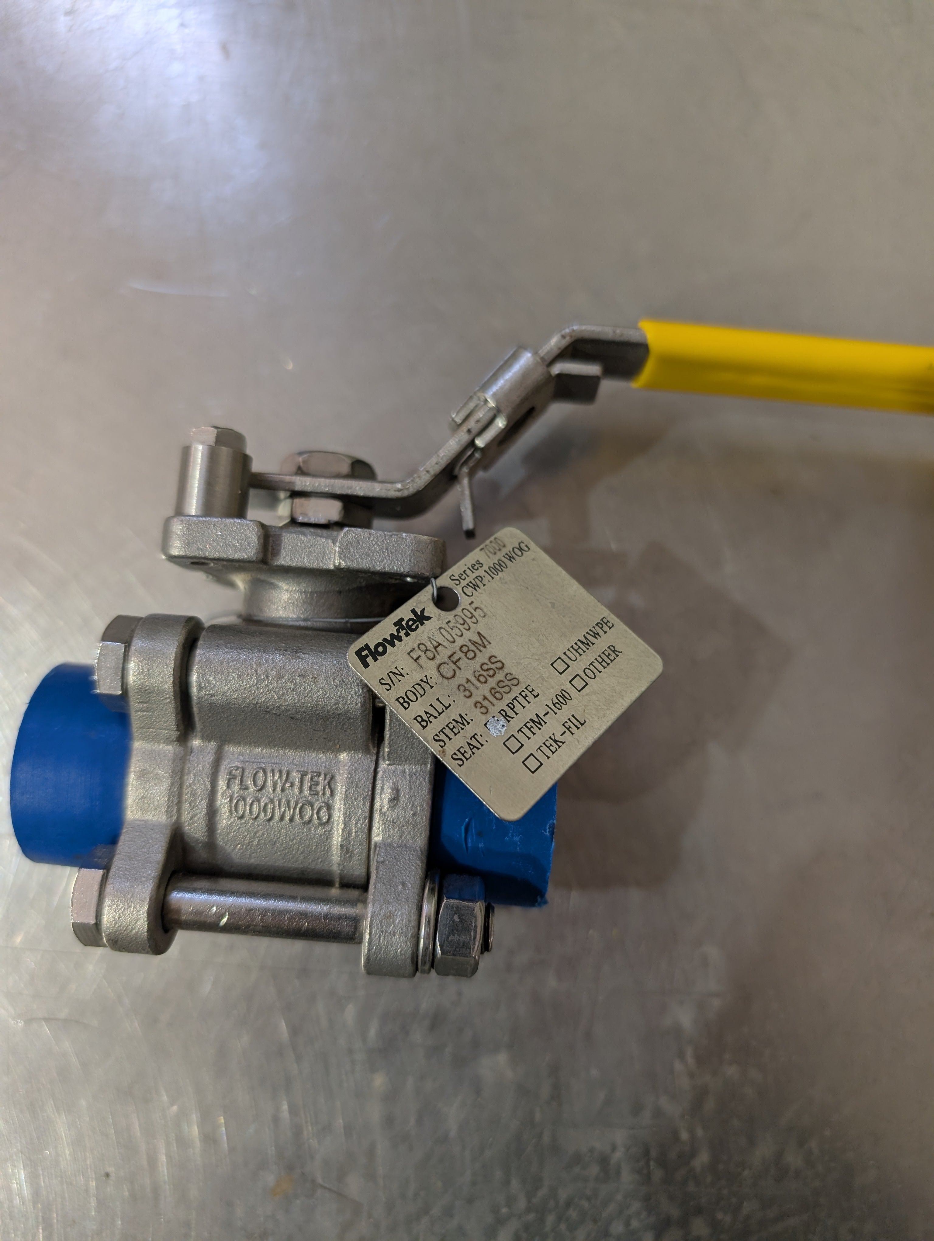 Flowtek 1/2" Stainless Steel Ball Valve - 1000 WOG - CF8M - 316 SS - W ...
