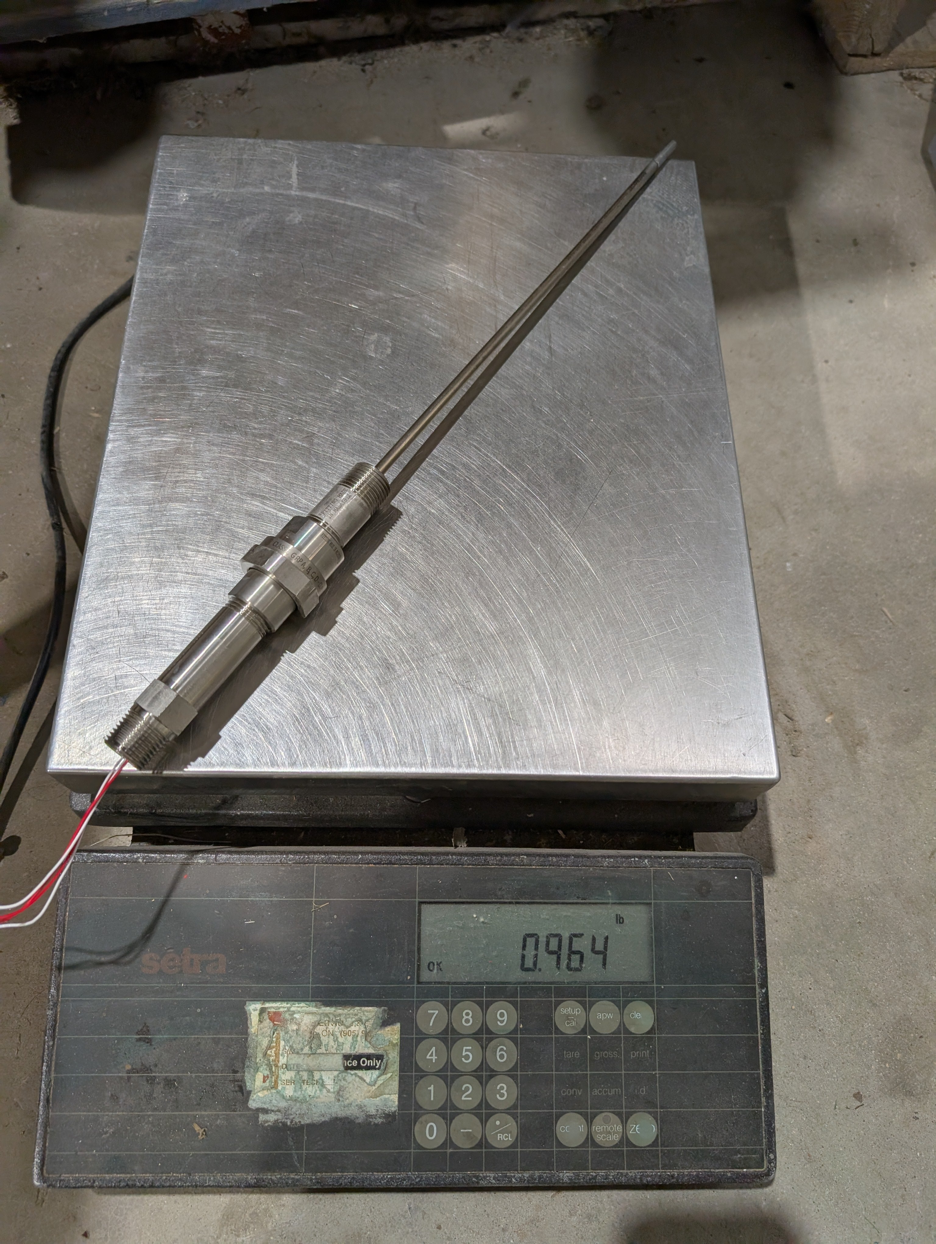 Rosemount Temperature Probe - 12 Inch - 68R21C30A080F98E6R - With 1/2 ...