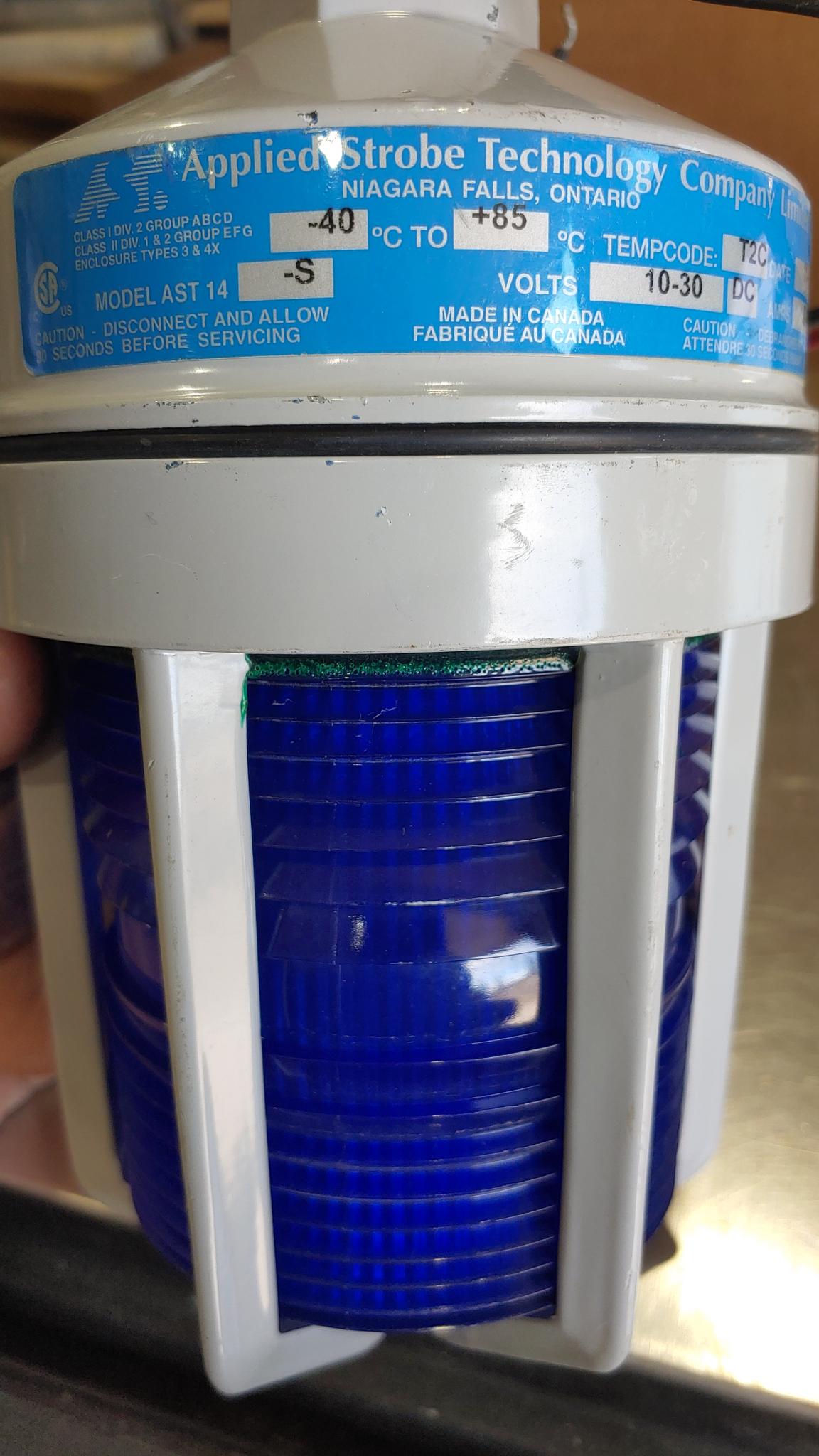 AST AST14-S Pendant Mount Hazardous Area Strobe Warning Light Blue ...