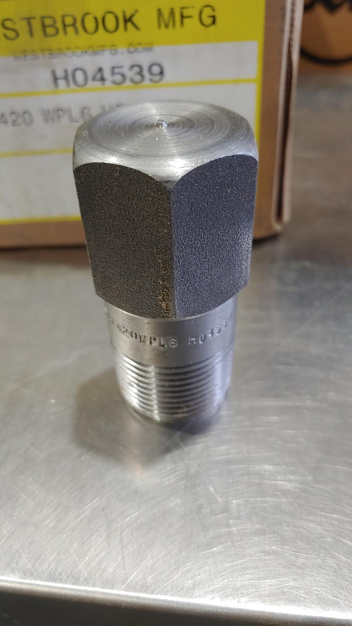 (LOT OF 6)WESTBROOK MFG Hex Head Bull Plug Carbon Steel 1 in Pipe Size ...