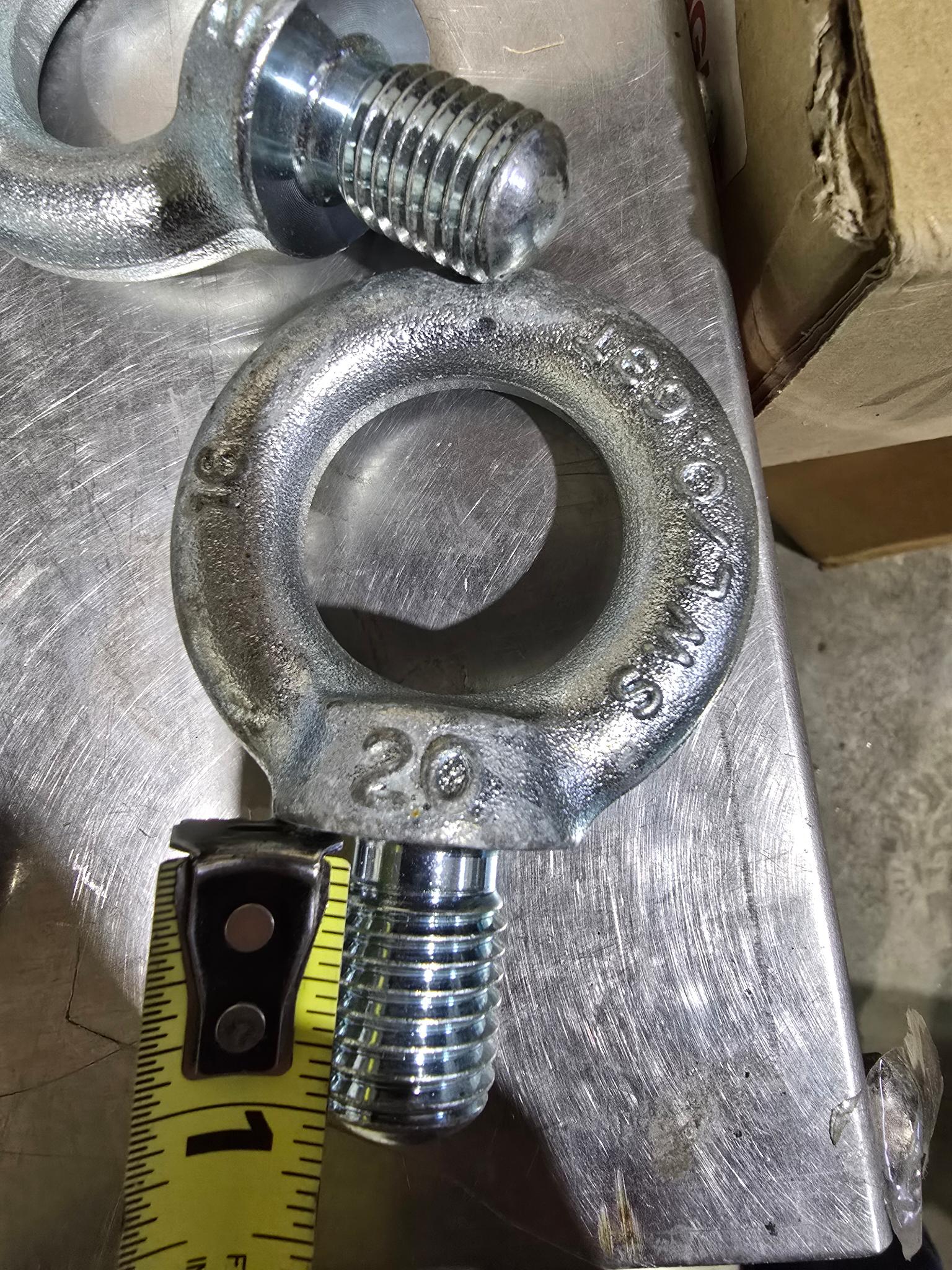 Shoulder Eyebolt Lifting Rings 20 HC SWL/ 0.63T Ton Hoist Capacity 18 ...