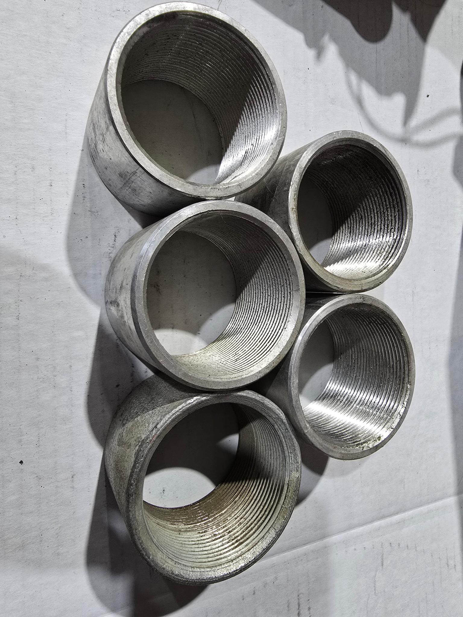 Rigid 2" conduit coupling (LOT OF 4 ALUMINUM AND 1 STEEL) – ETI Sales