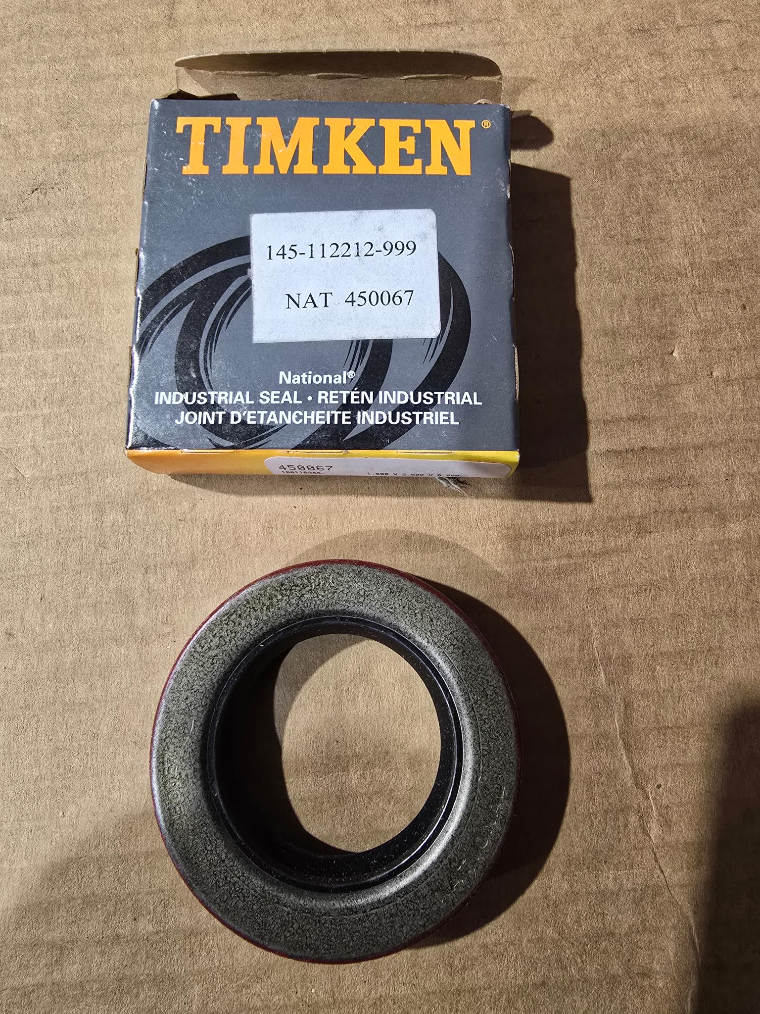 Timken National Seals 450067 Nitrile Oil Seal - Solid, 1.500 in Shaft ...