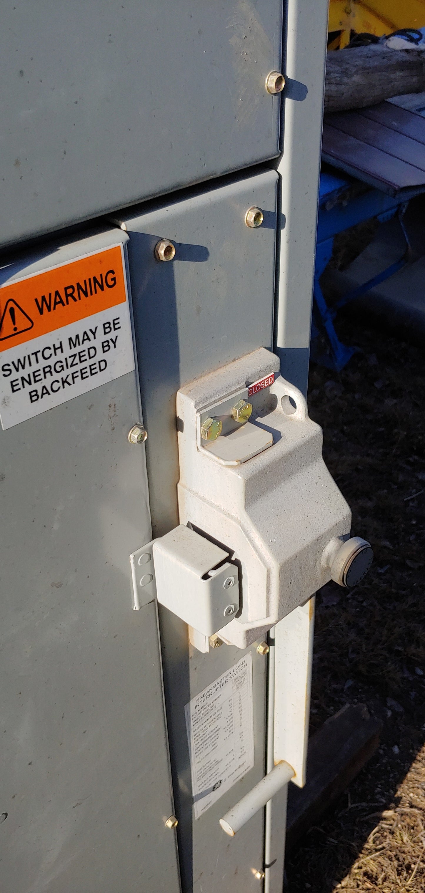 5 KV, 600 Amp GE Breakmaster Load Interrupter enclosed disconnect swit ...