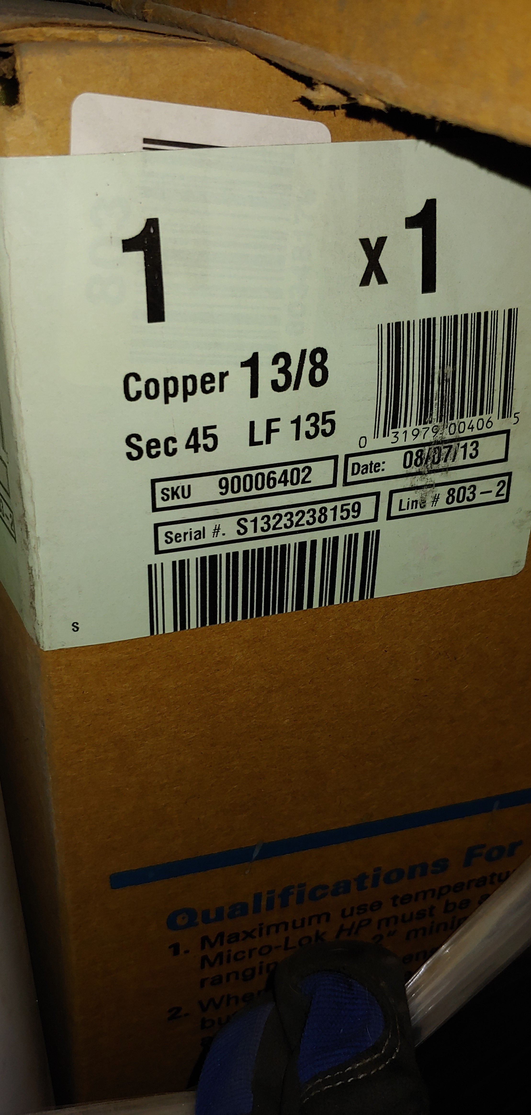 Micro-Lok HP 1" (Iron Pipe) & 1-3/8" (Copper Tubing) x 1" ASJ Pipe Ins ...