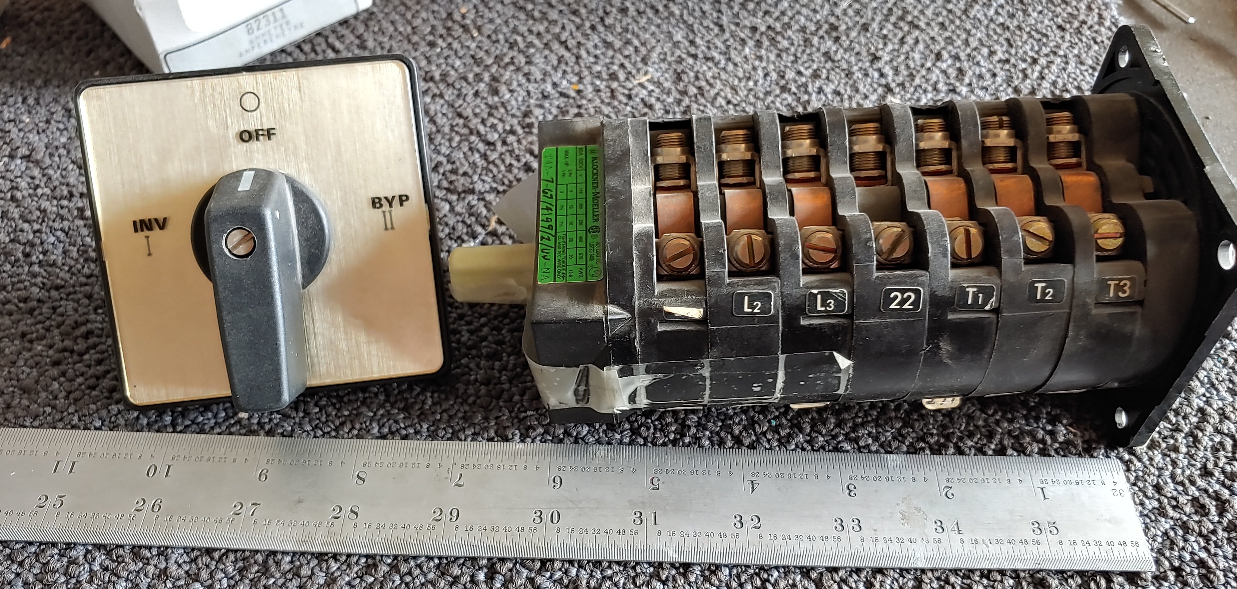 Klockner Moeller 60A 600V Switch Model: T4A-7-67/4199/Z/UV-NA – ETI Sales